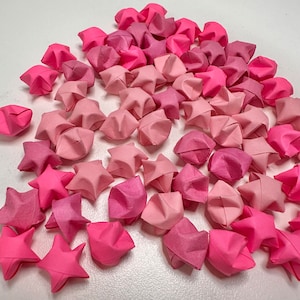 Shades of Pink Origami Stars - Love Jar, Party Favors, Home Decor ...