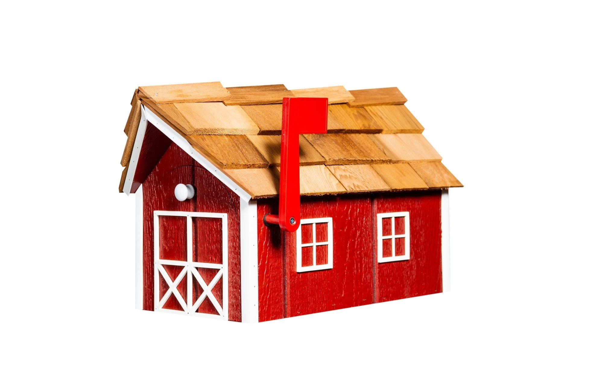 Standard Wooden Mailbox W/ Cedar Shake Roof - Etsy