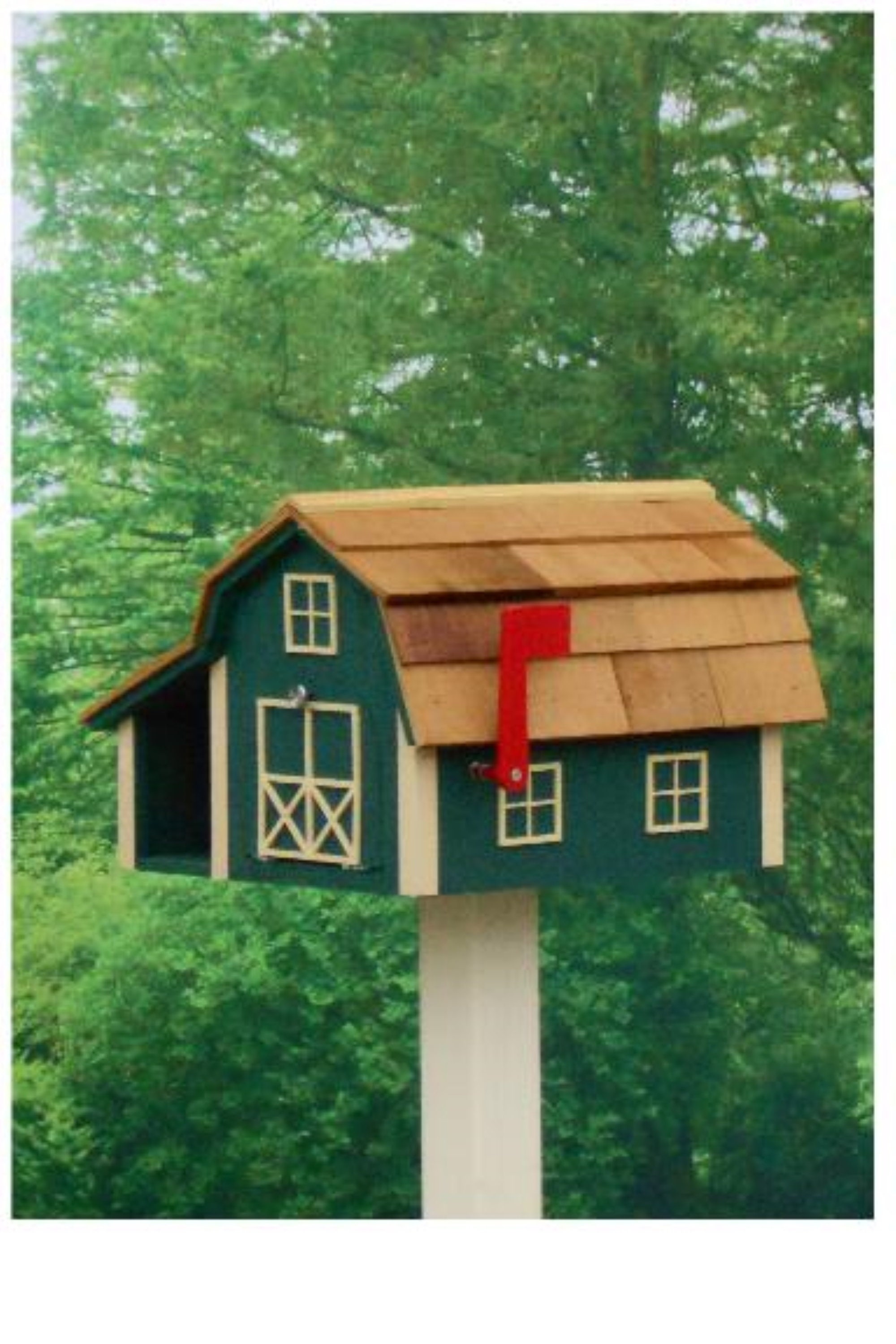Traditional Mailbox Combo Wooden Mailbox - Etsy