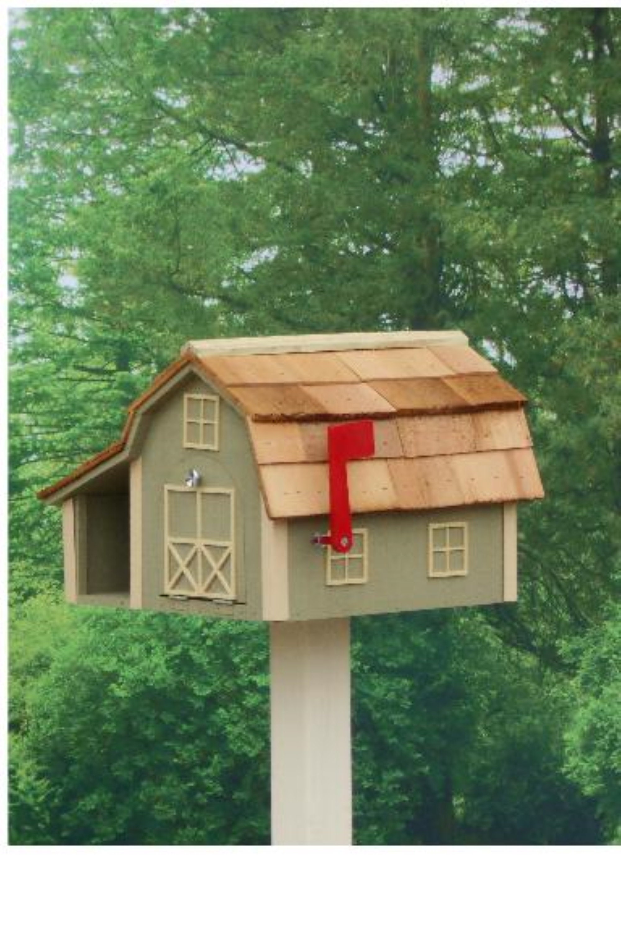 Traditional Mailbox Combo Wooden Mailbox - Etsy