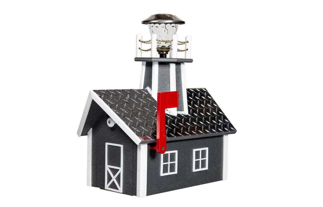 Deluxe Poly Lighthouse Mailbox W/ Diamond Plate Roof - Etsy
