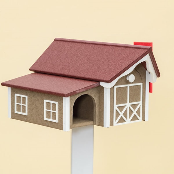 Red Barn Mailbox - Etsy