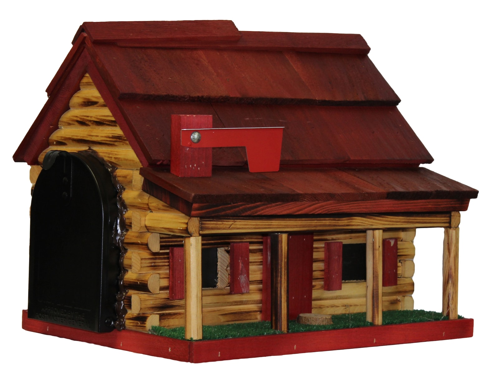 Log Cabin Wooden Mailbox - Etsy