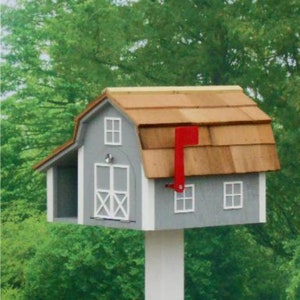 Traditional Mailbox Combo Wooden Mailbox - Etsy