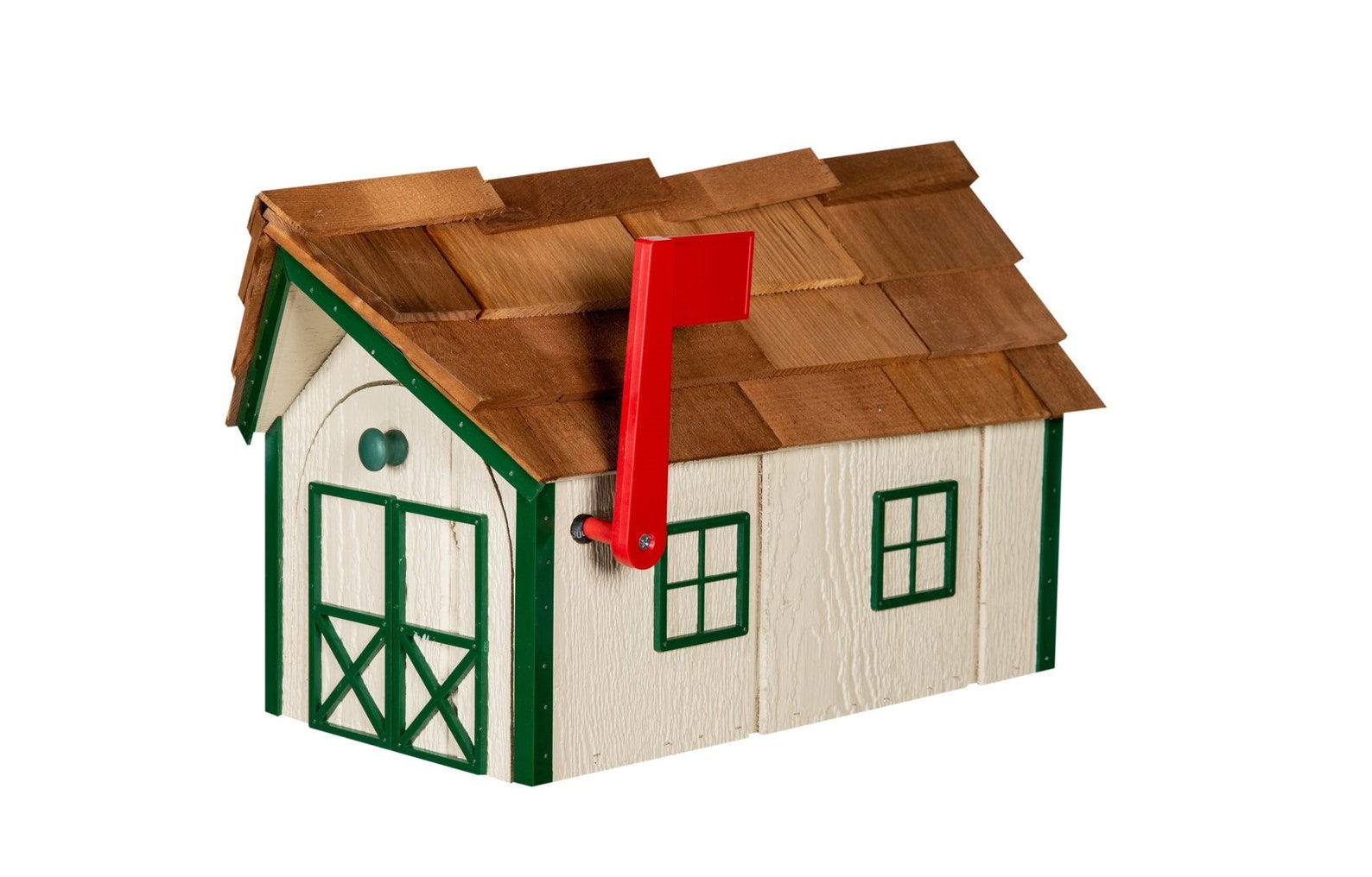 Standard Wooden Mailbox W/ Cedar Shake Roof - Etsy