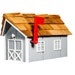 Standard Wooden Mailbox W/ Cedar Shake Roof - Etsy