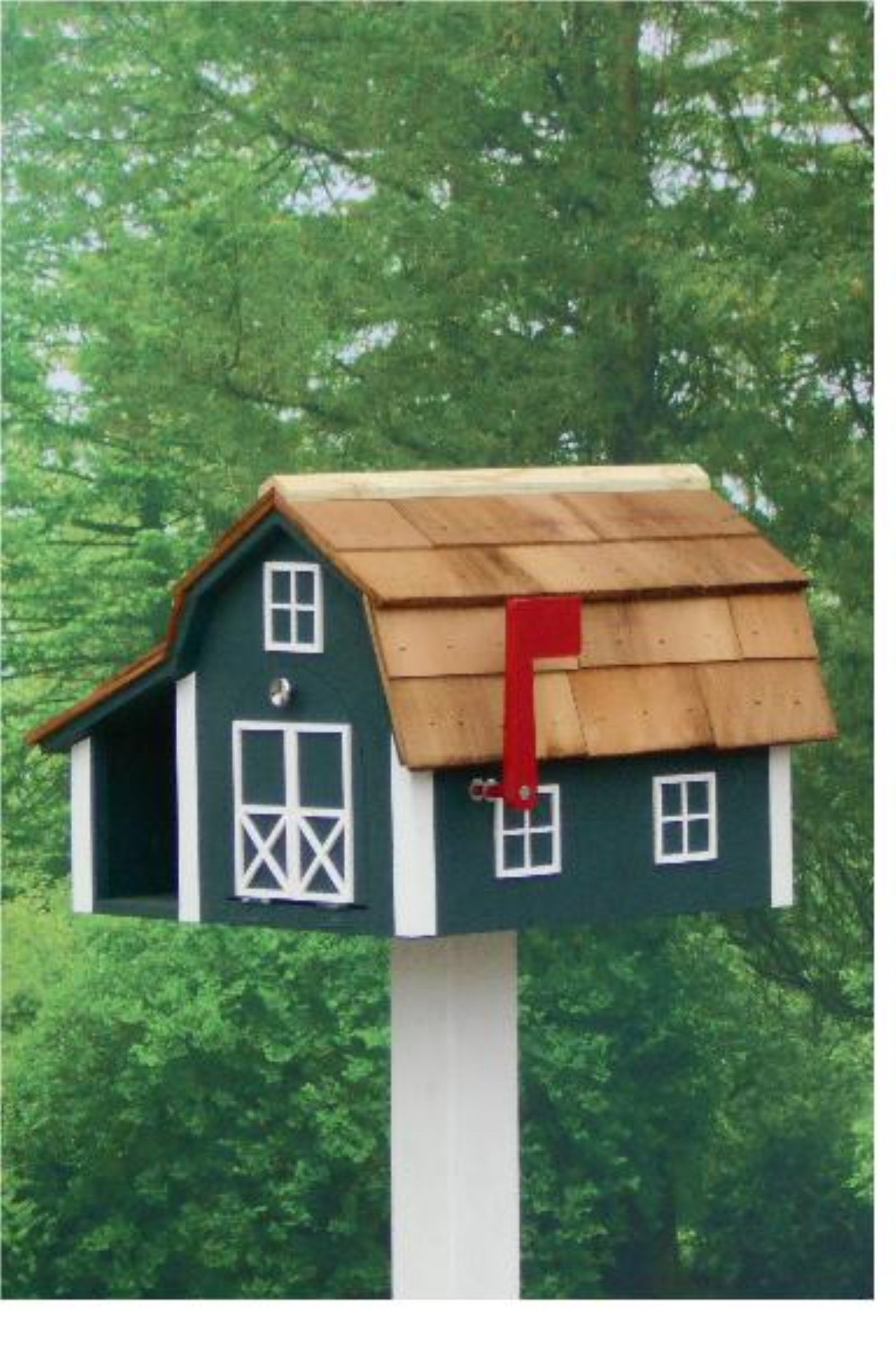 Traditional Mailbox Combo Wooden Mailbox - Etsy