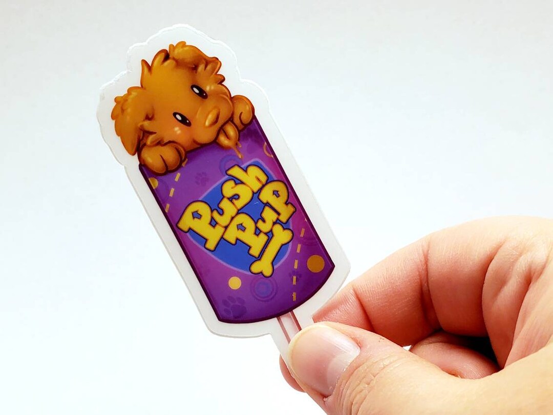 Push Pup Clear Vinyl Sticker - Etsy