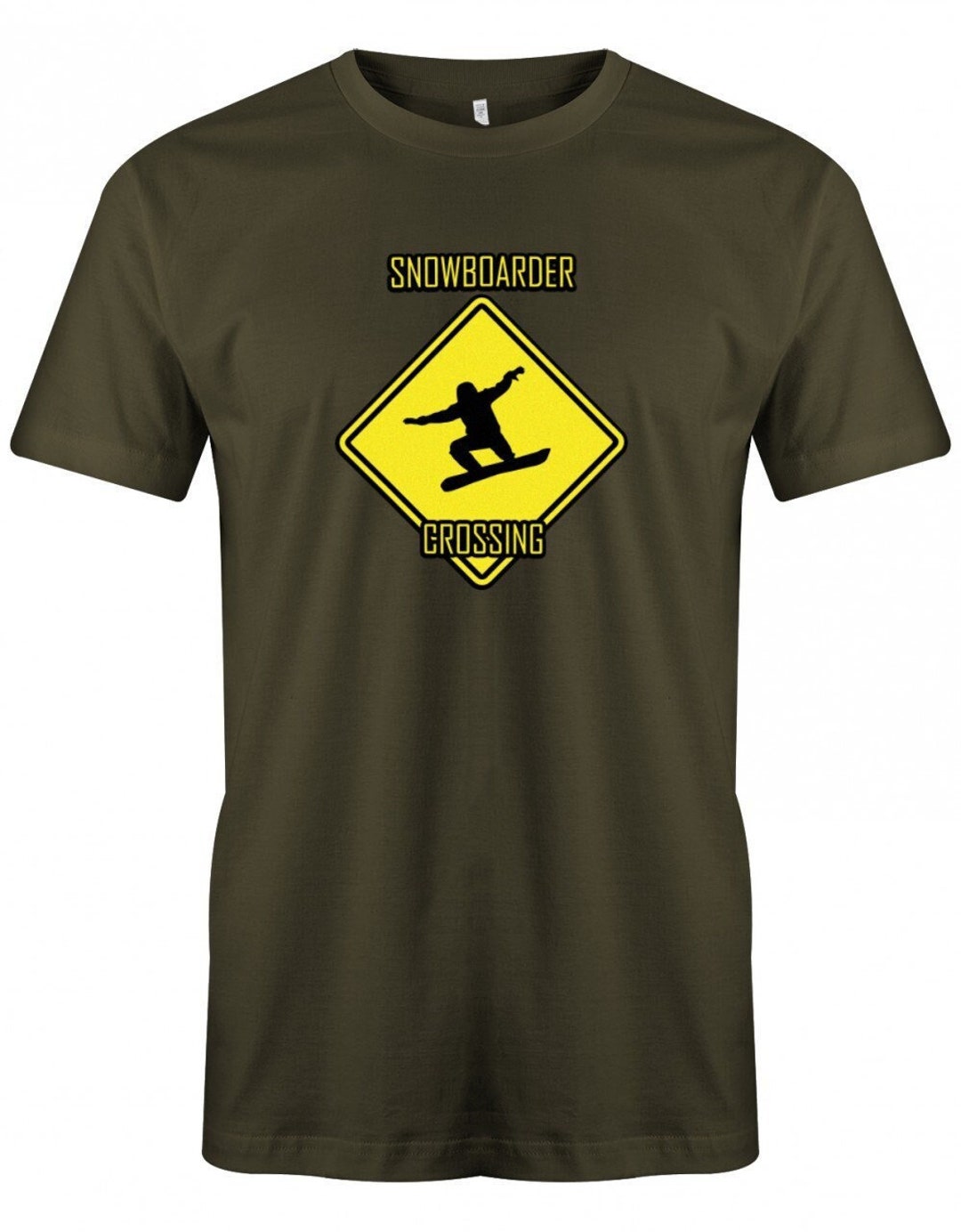 Snowboarder Crossing - Snowboard - Herren T-Shirt - Etsy Österreich