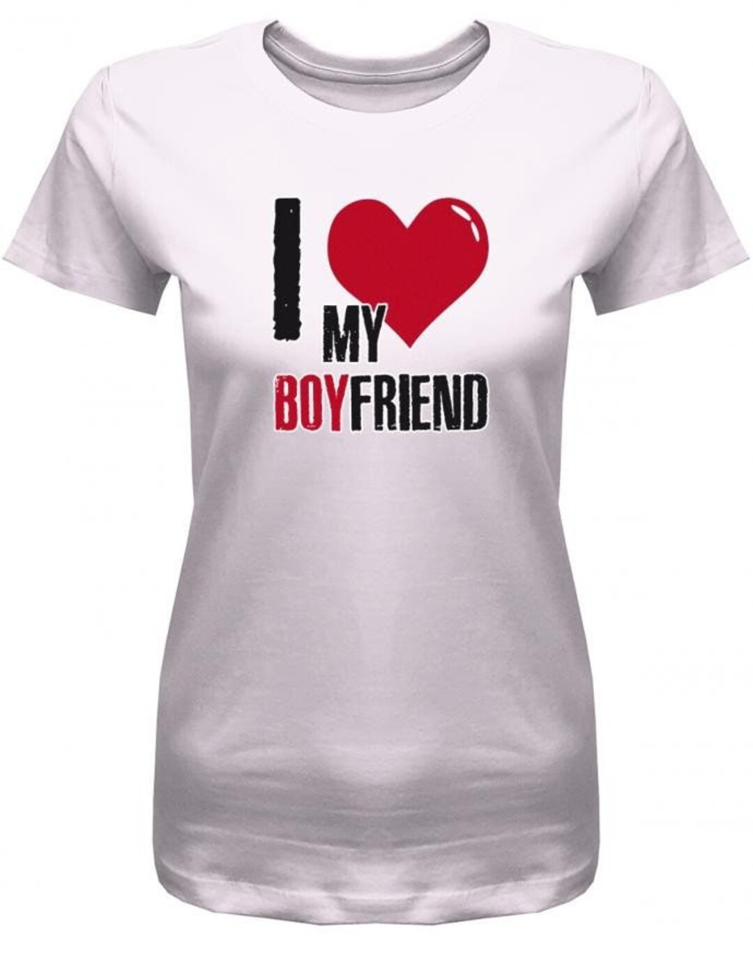 I Love my Boyfriend Partner Damen T-Shirt - Etsy France