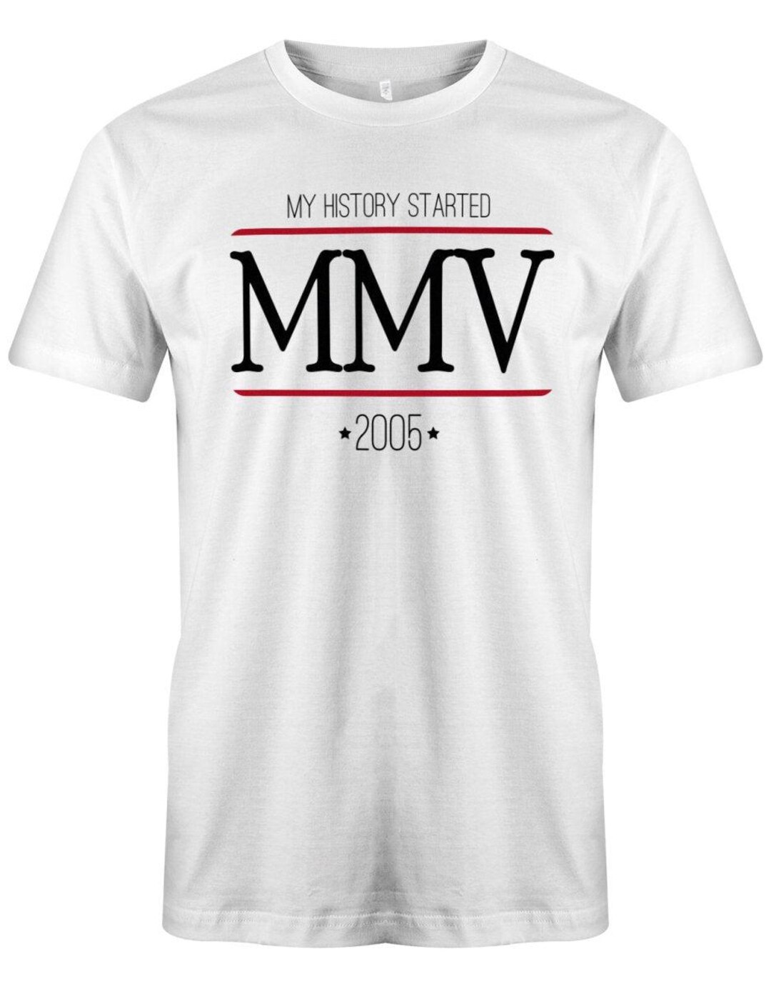 2005 MMV My History Started Römische Zahlen- 18 Geburtstag Shirt Junge ...