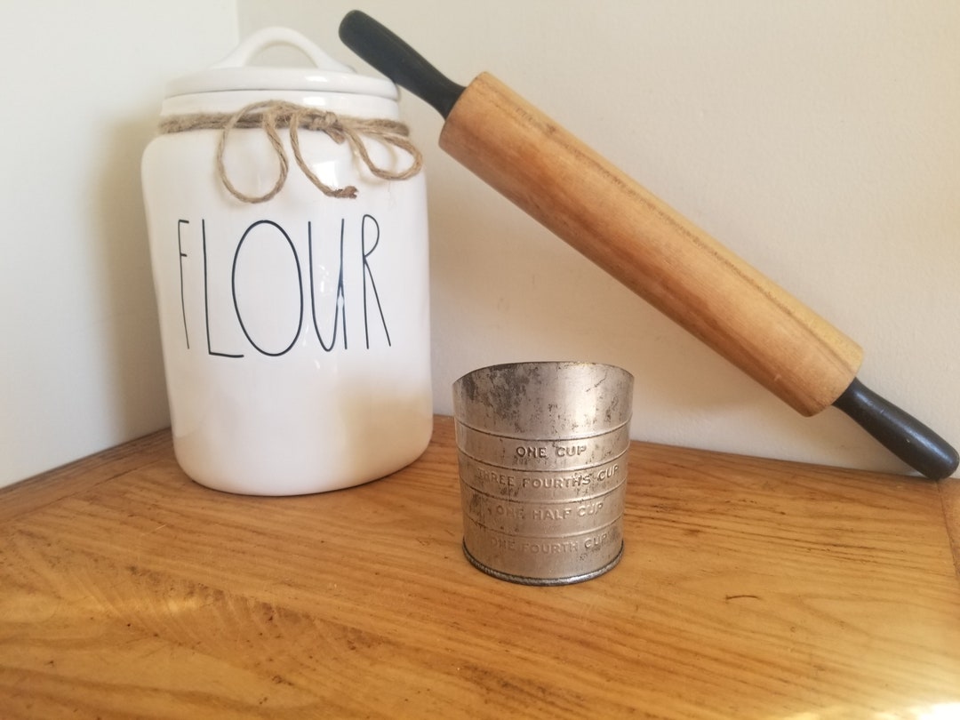 Rustic Vintage Tin Measuring Cup - Etsy