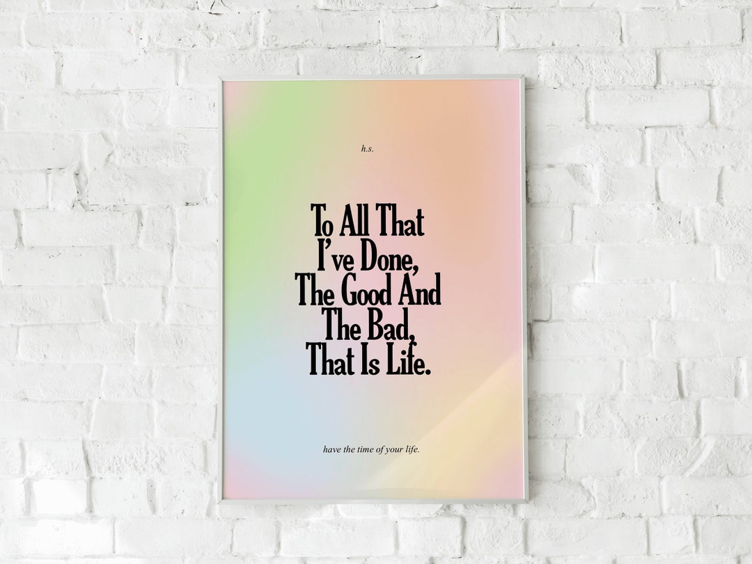 11x17 to All That I've Done Poster Harry Styles Gradient Poster / Fine ...