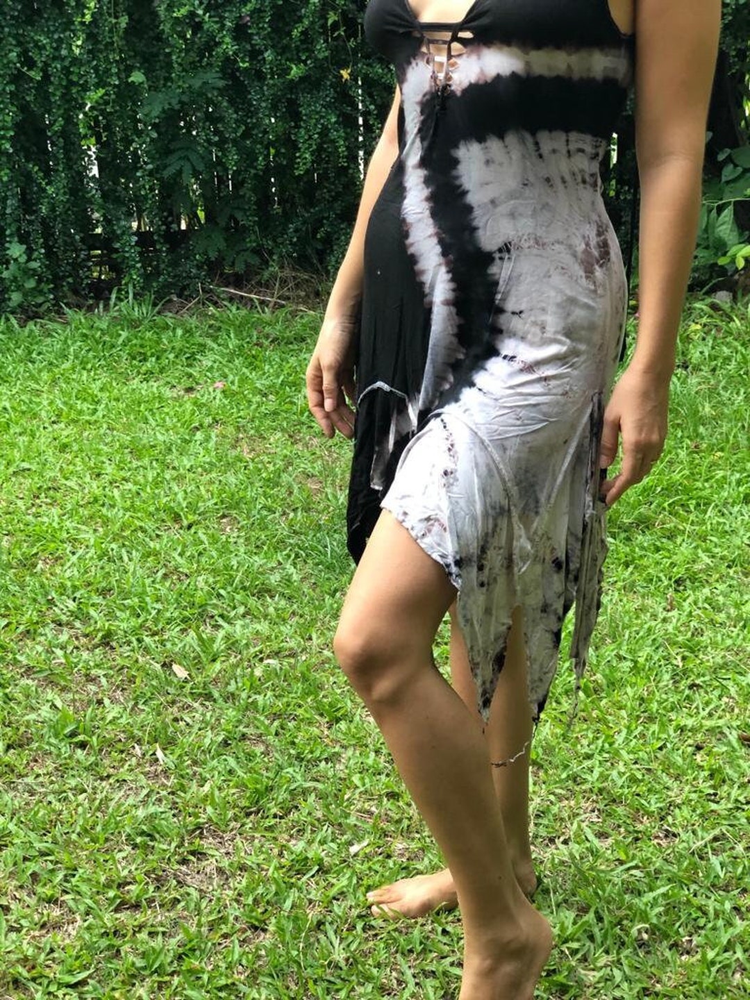 Tie-dye Mini Dress, Festival Dress, Adjustable Boho Dress, Festival ...