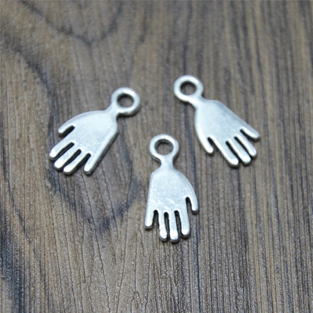 20pcs HAND Charms HAND Charms Pendants Antiqued Silver Tone 22x10mm - Etsy
