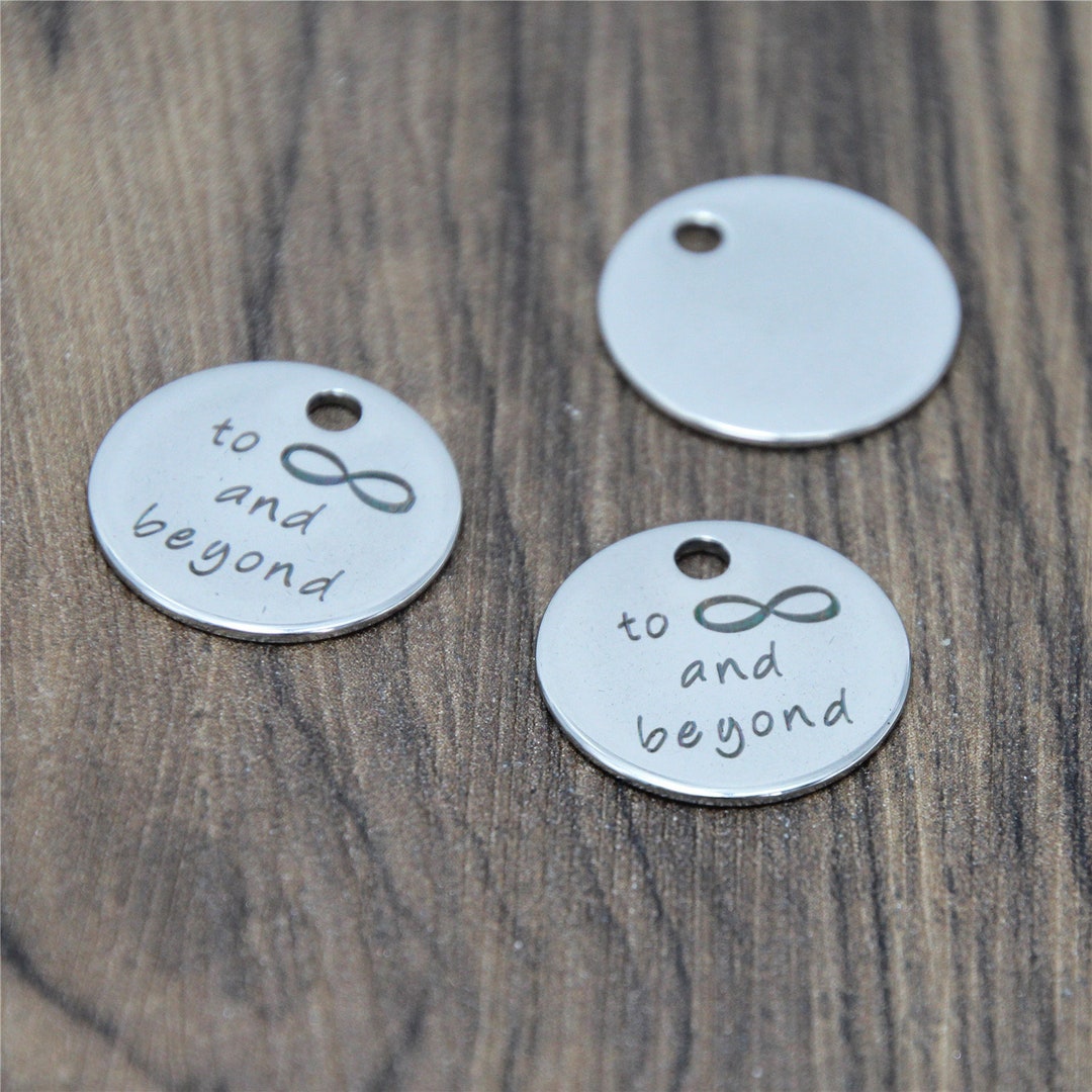 10pcs to Infinity and Beyond Charm Silver Tone Message Charm Pendant ...