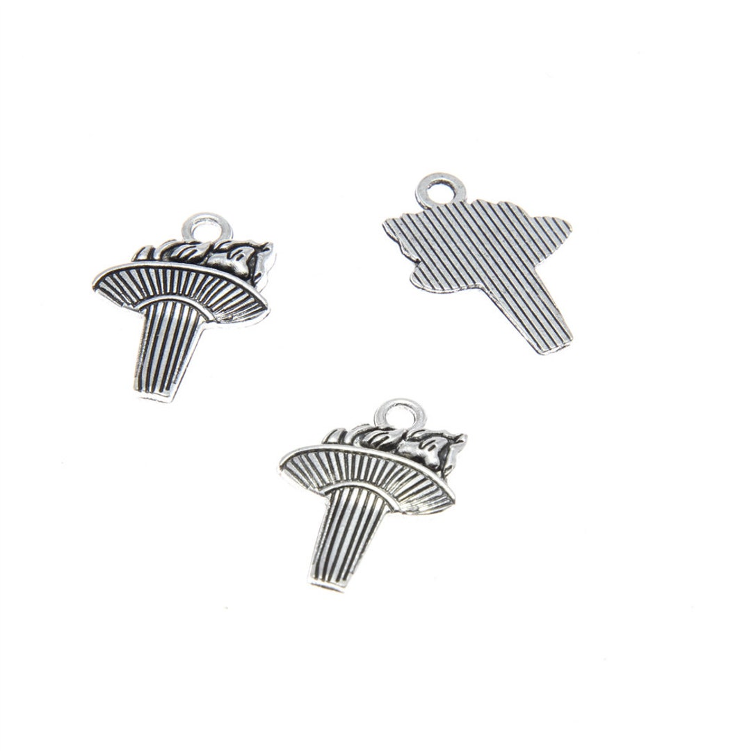 15pieces Torch Charm Pendant Olympics Torch Jewelry Torch Flame ...