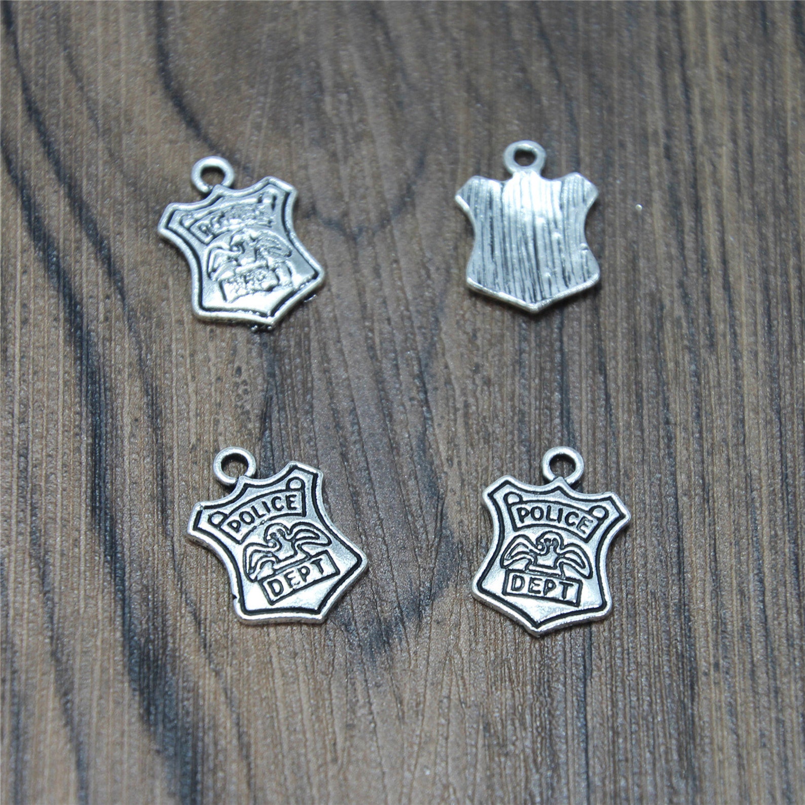 12pcs Police Department Charms Silver Tone Police Charm Pendant 18x13mm ...