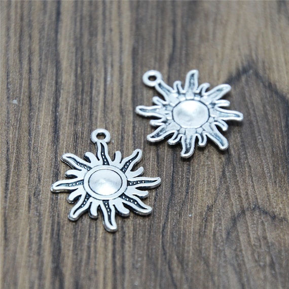 10pcs-sun Charms Siilver Tone Largesun Pendants Charms 28x25mm | Etsy