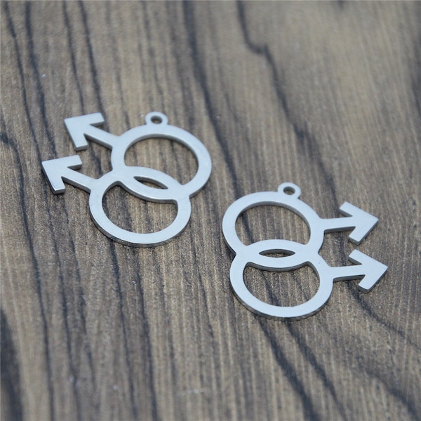 Gay Male Symbol Pendant - Etsy