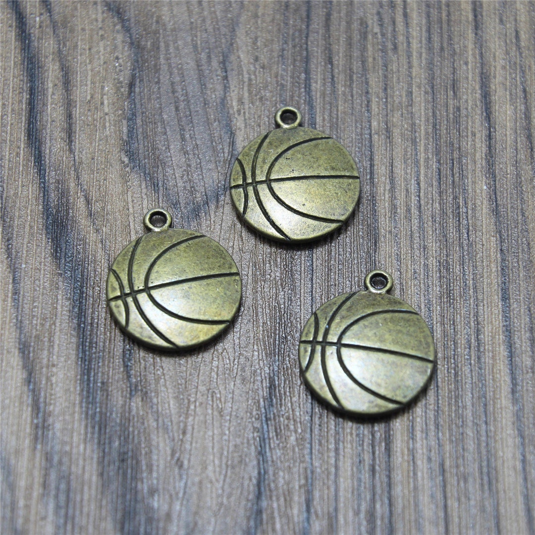10pcs Basketball Charms Antique Bronze Basketball Charm Pendants ...