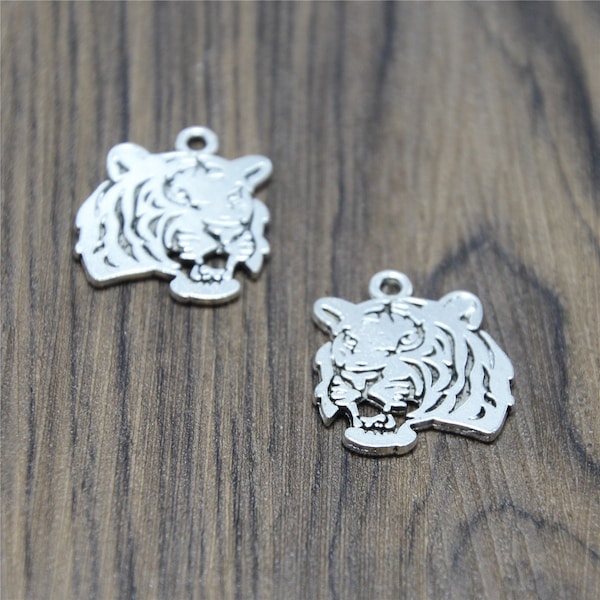 Tiger Head Charm - Etsy