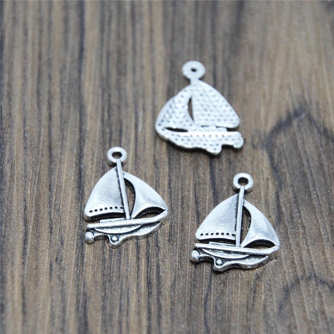 25pcs Sail Boat Charms Silver Tone Sailboat Charm Pendants 24x17mm - Etsy