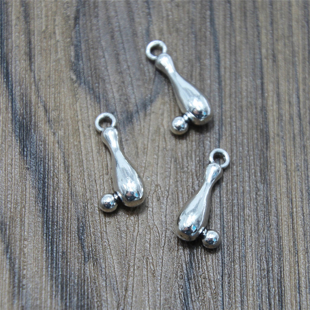 20pcs Bowling Pin Charms Antique Tibetan Silver Bowling Pin Charms ...