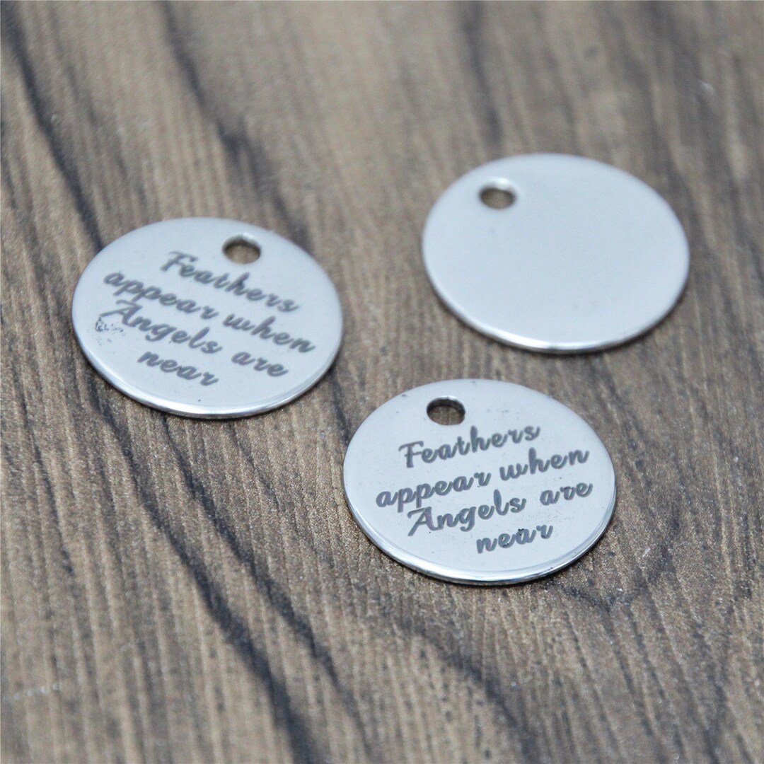 10pcs/lot Angel Charm Feathers Appear When Angels Are Near Message ...