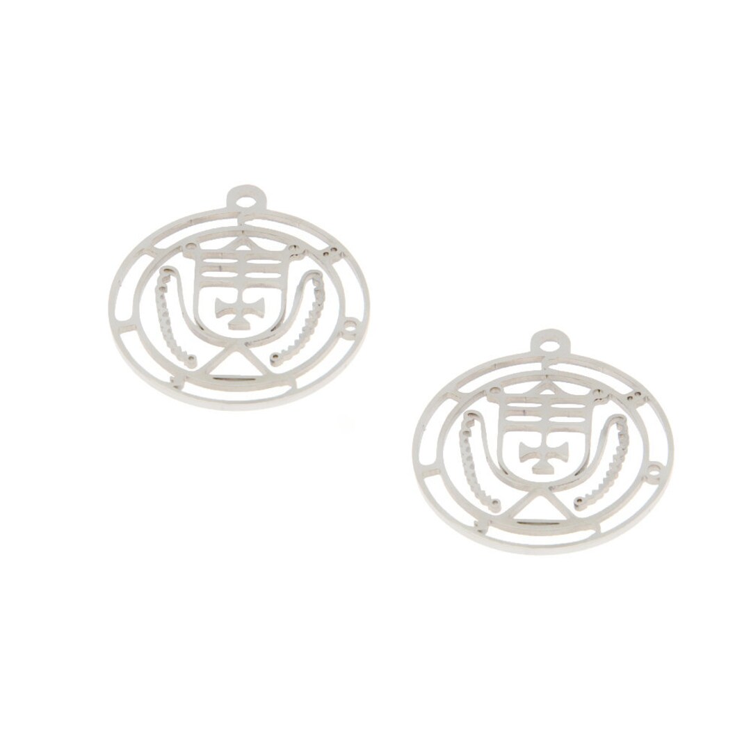 5 Crocell Symbol Charms: Stainless Steel Ars Goetia Seal Pendants (25mm ...