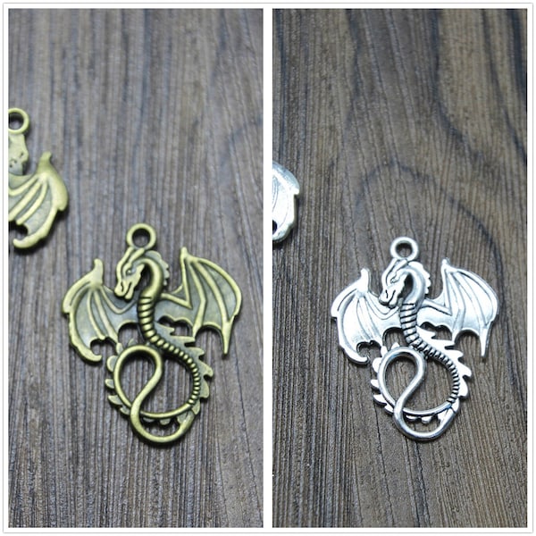 Dragon Charm - Etsy