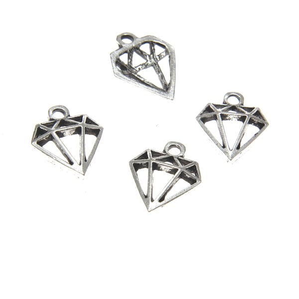 Diamond Shape Charms - Etsy