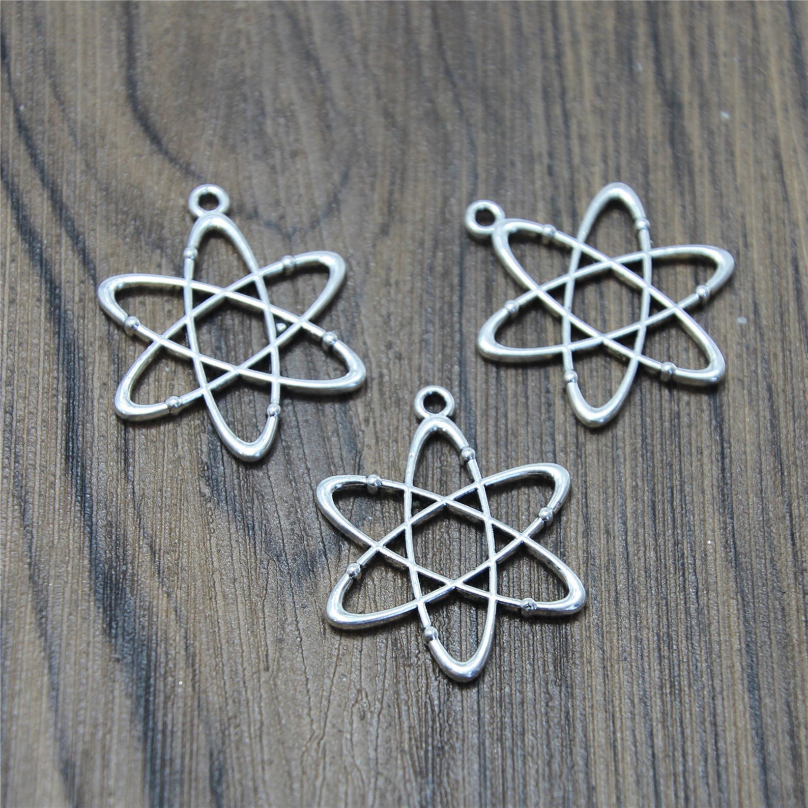 15pcs Atom Chemistry Charms Antique Silver Plated Science | Etsy