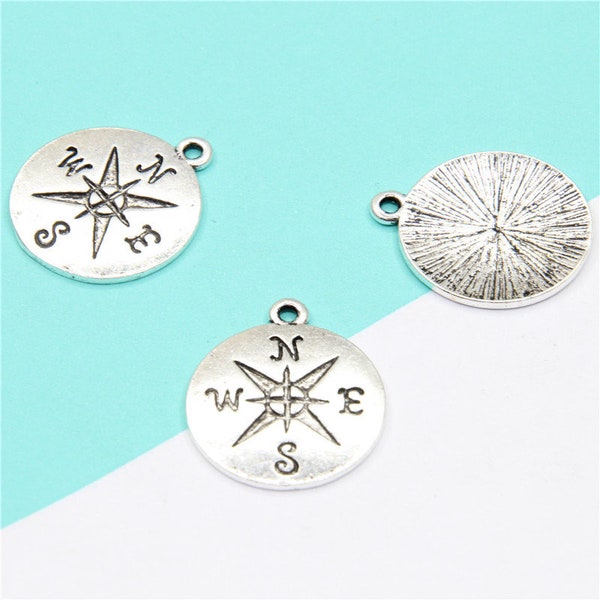 Compass Charm - Etsy