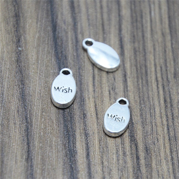 Silver Wish Charms - Etsy