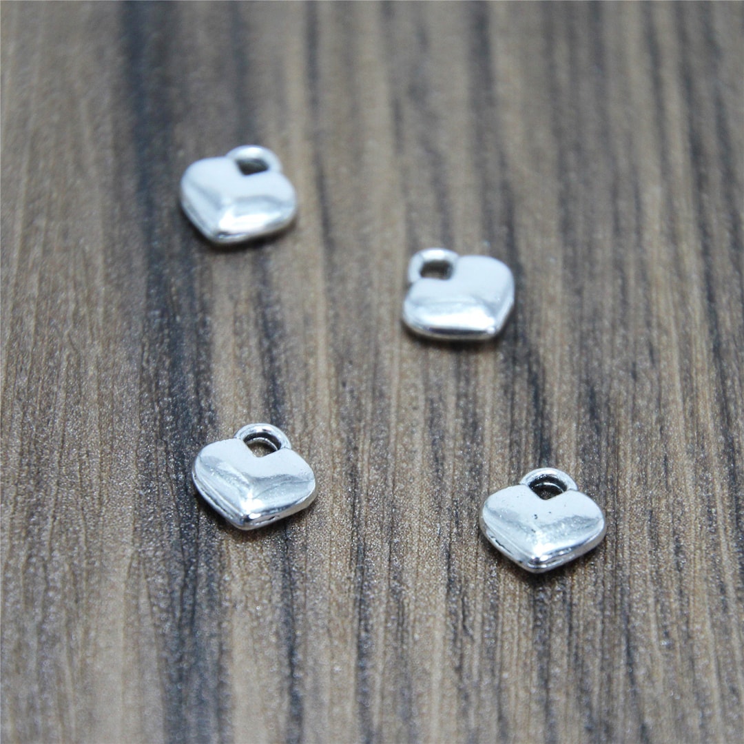 60pcs Tiny Heart Charms Silver Tone Mini Heart Charm Pendants 8x8mm - Etsy