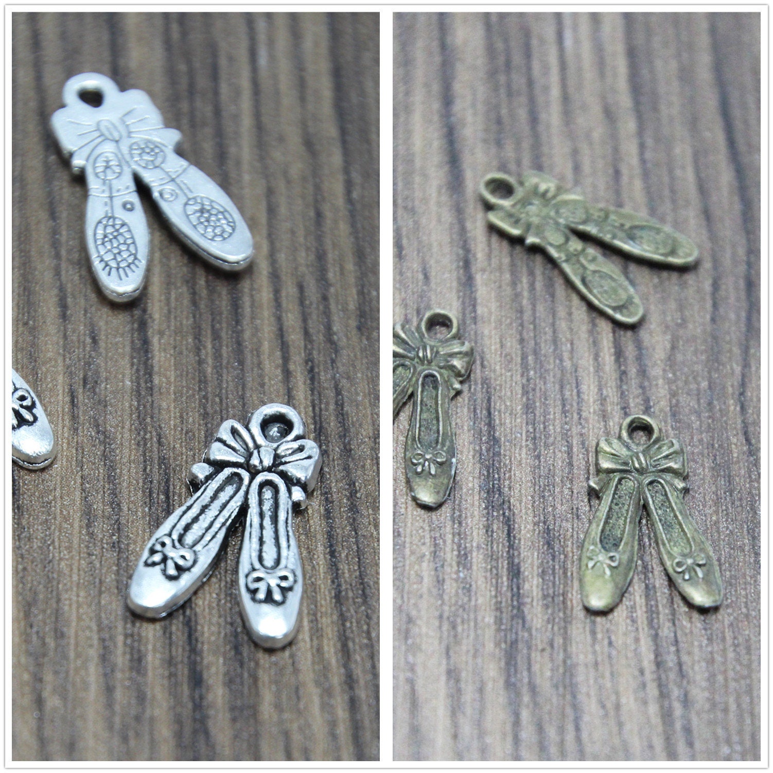 25pcs Ballet Slipper Charms Silver Bronze Tone Ballet Slipper - Etsy Canada