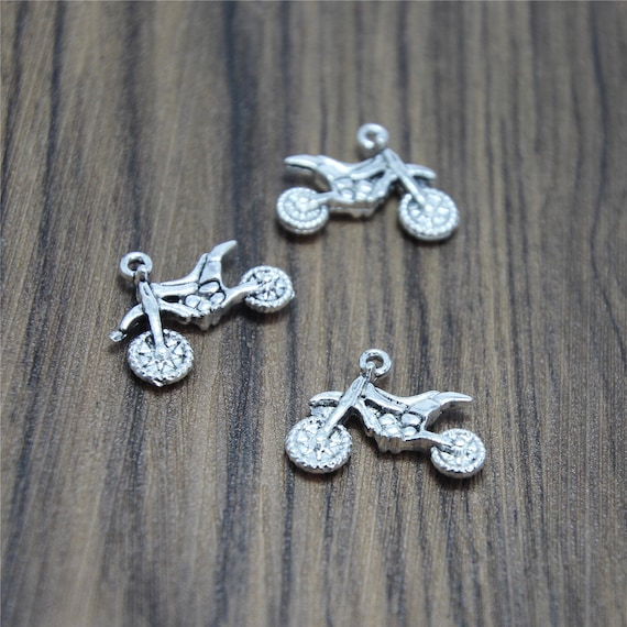 30pcs Motorcycle Charms Silver Tone 2 Sided Dirt Bike Charm - Etsy