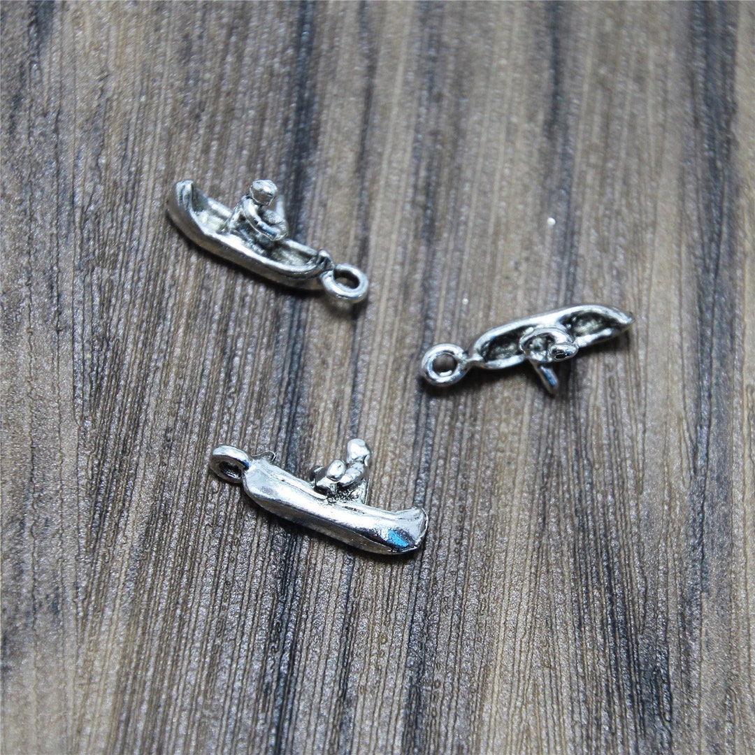30pcs 3D Kayak Charms Silver Canoe Small Boat Charm Pendants 18x7mm - Etsy