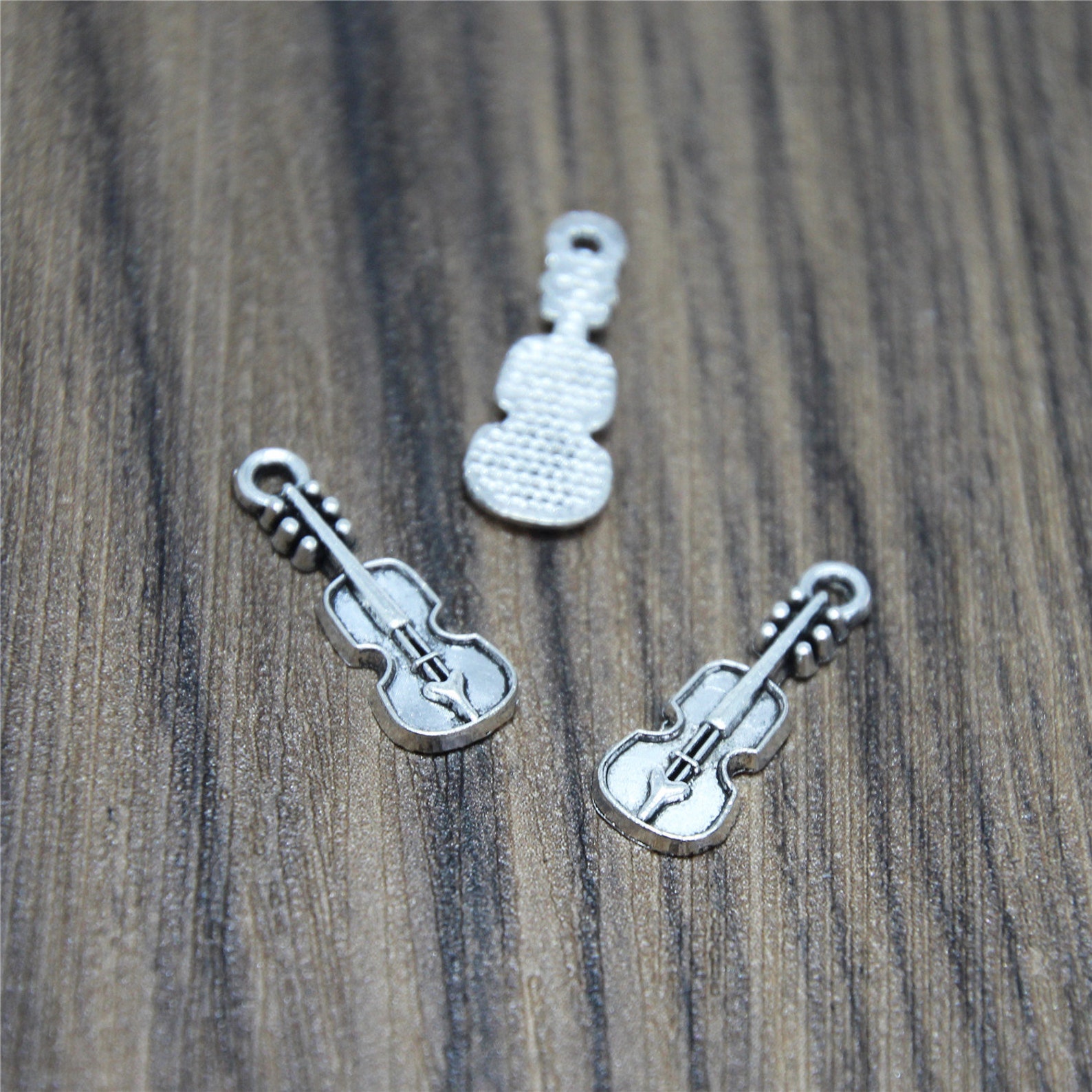 40pcs Guitar Charms Silver Tone Mini Guitars Charm Pendants - Etsy