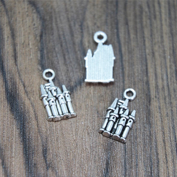 25pcs Castle Charms Silver Tone Castle Charm Pendant 20x11mm | Etsy