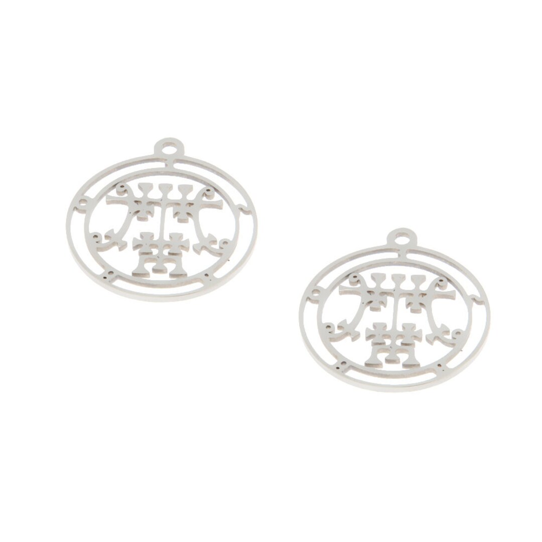 5pcs Foras Sigil Charm: Stainless Steel Goetia Seal Pendant (25mm) - Etsy