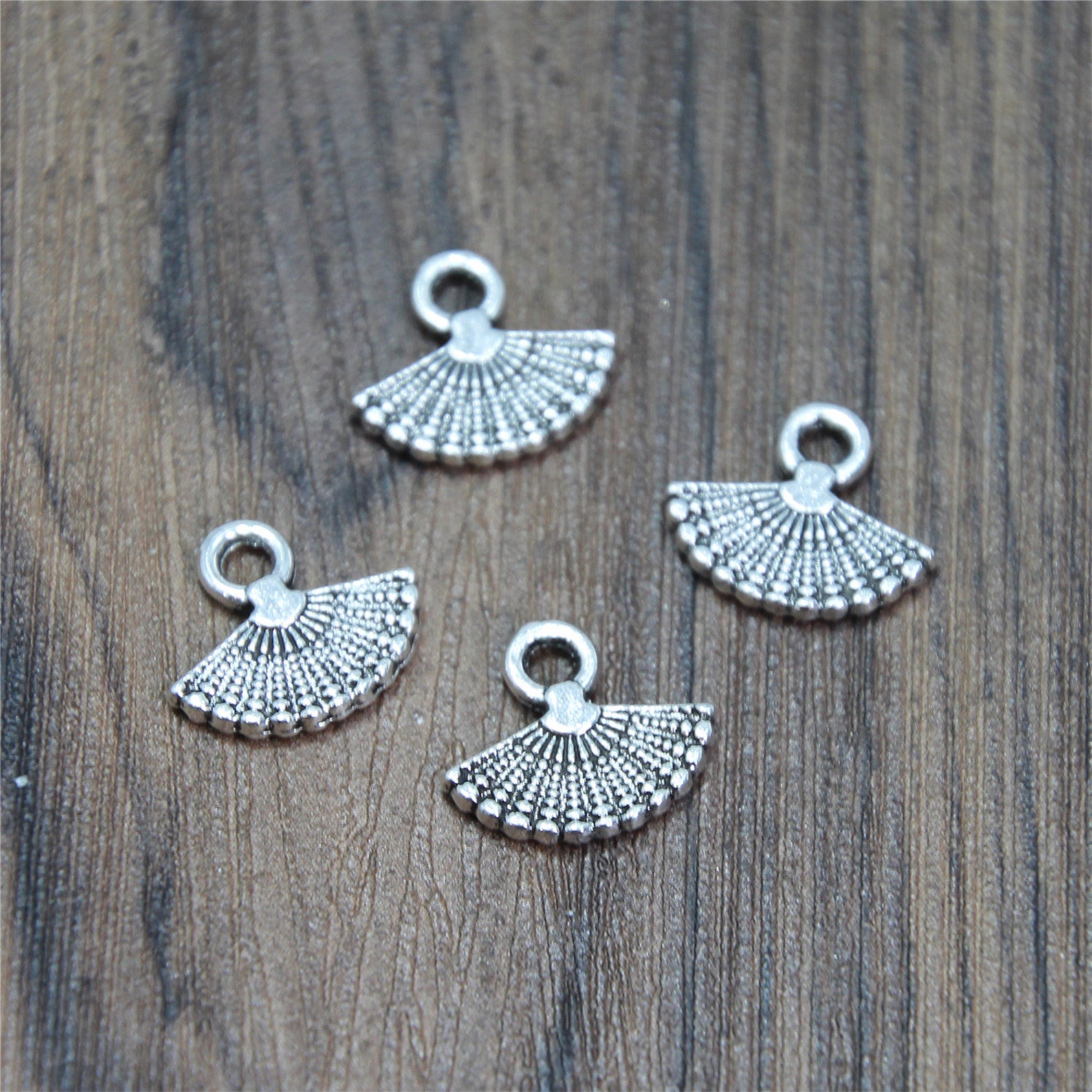 35pcs Fan Charms Antique Tibetan Silver Tone Fan Charms - Etsy