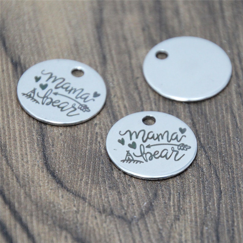 10pcs/lot Mom Charm Mama Bear Message Charm Pendant 20mm - Etsy