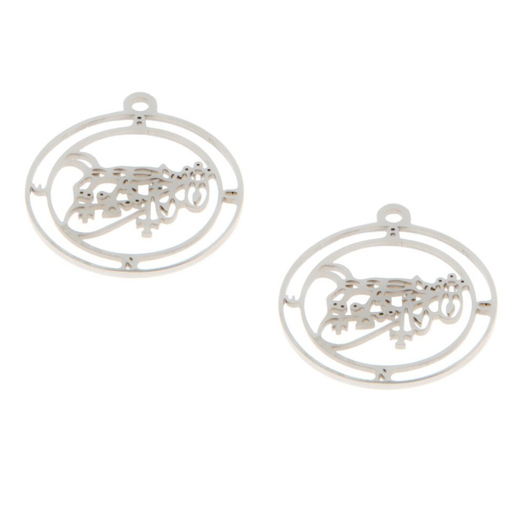 Bune Symbol Stainless Steel Charm: Ars Goetia Sigil Pendant (5pcs) - Etsy