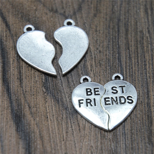 Best Friend Broken Heart Necklace - Etsy