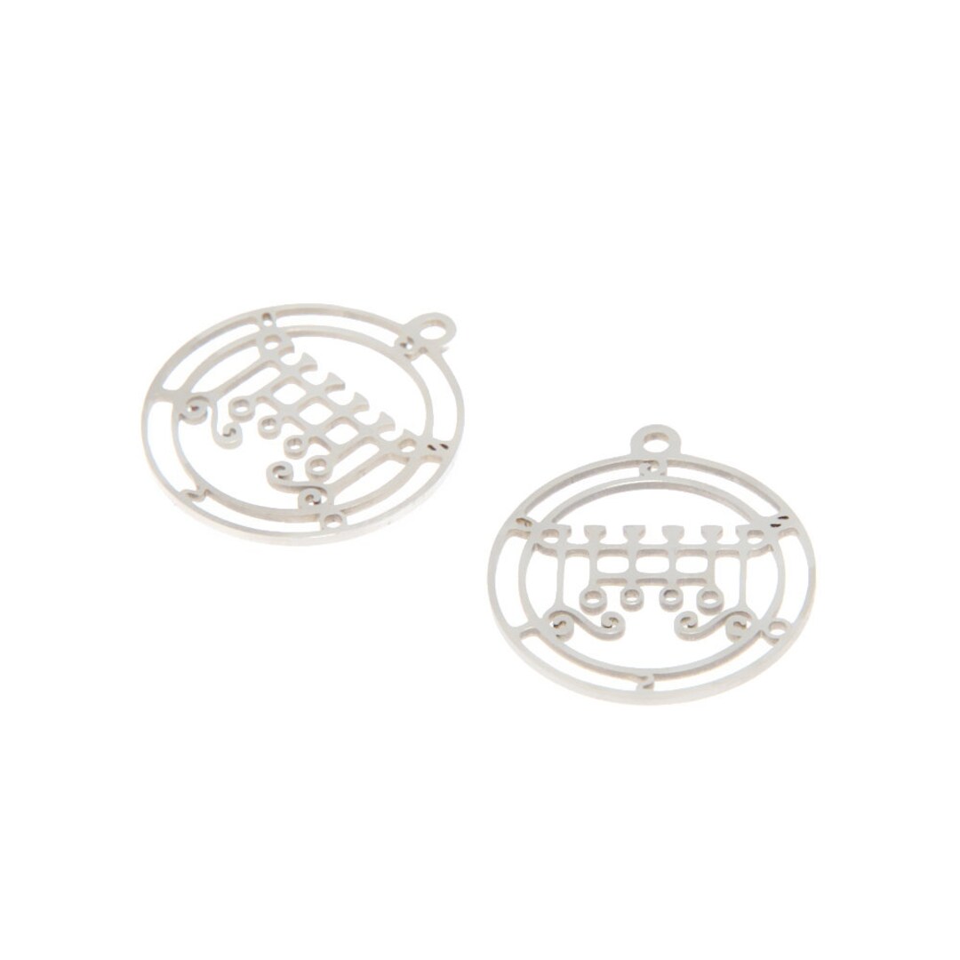 5pcs Gusion Sigil Charm: Stainless Steel Goetia Seal Pendant (25mm) - Etsy