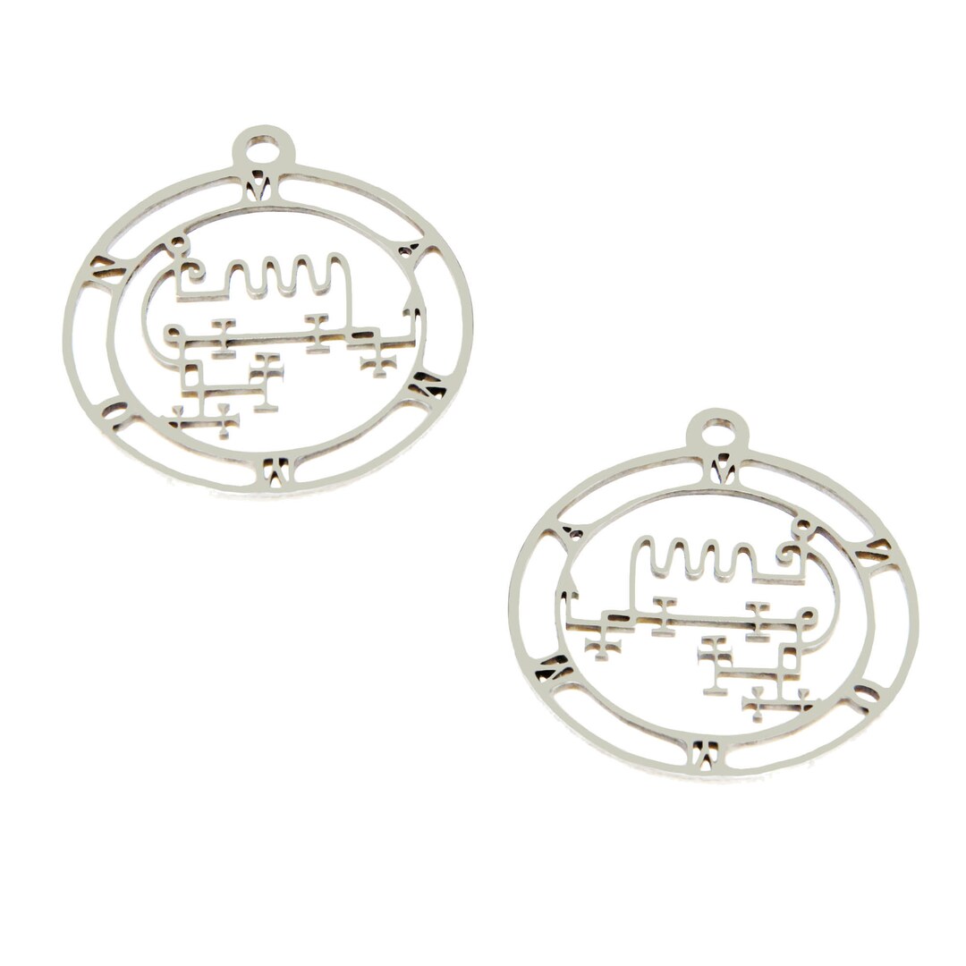 5pieces/lot Mammon Charm Sigil of Demon Stainless Steel Pendant for Diy ...