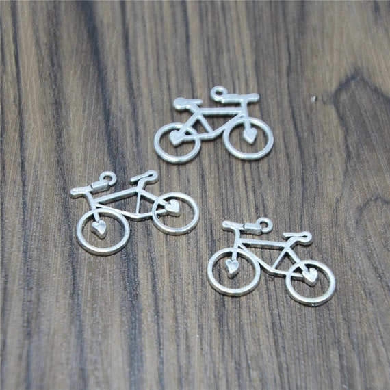 15pcs Bicycle Charms Silver Tone Lovely Bike Charm Pendant - Etsy