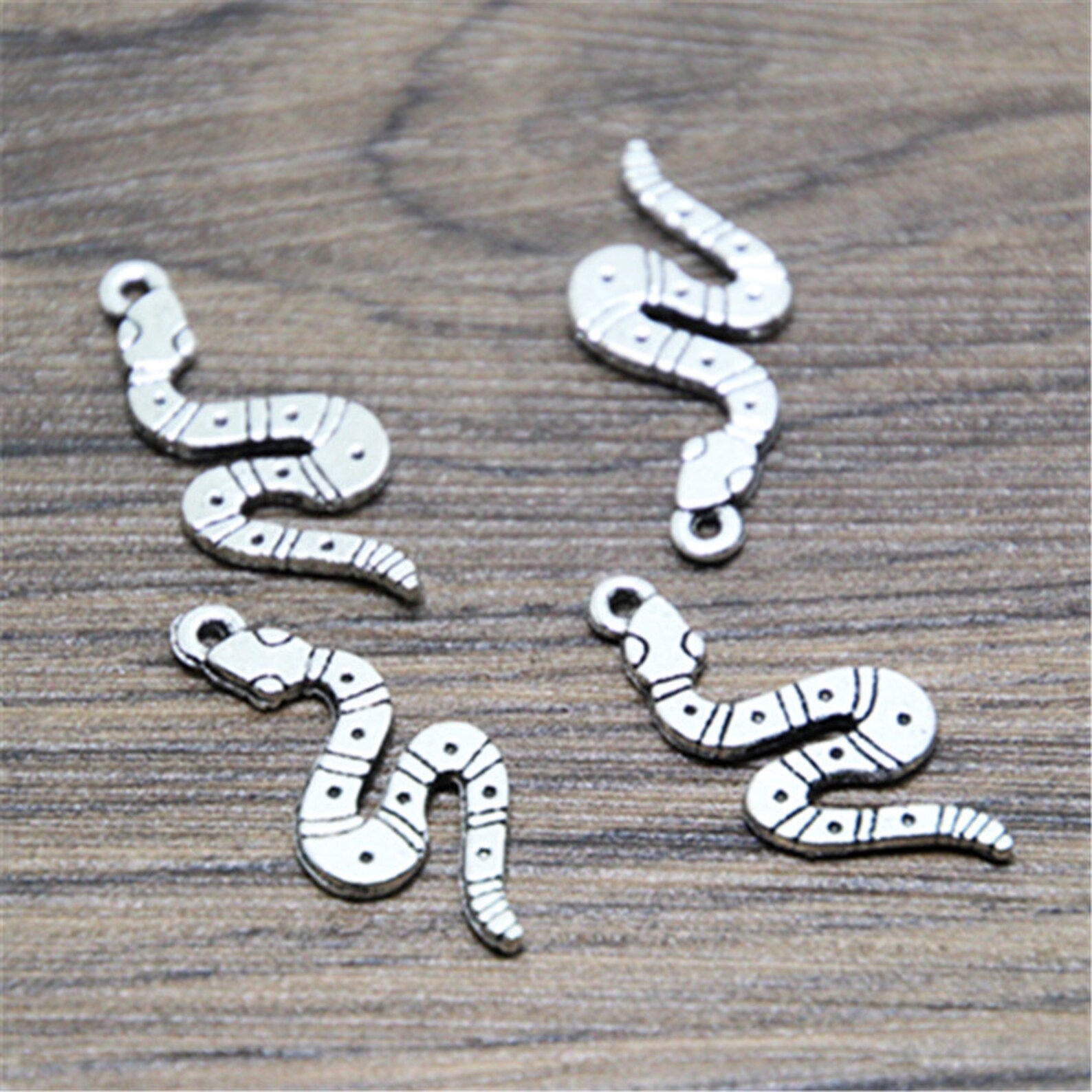 30pcs Snake Charms Silver Tone Snake Charm Pendants 26x11mm - Etsy
